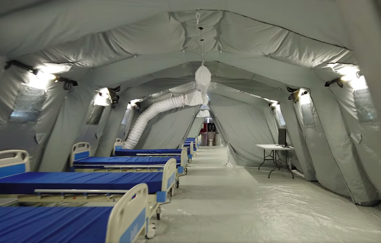 Temes County Hospital sets up modular unit for COVID-19 patients